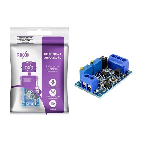 Módulo Conversor De Corrente Roxo Tensão De 4 20ma Para 0 3 3v 5v 10v