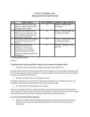 Tugas Tutorial Ke Pdf Tugas Tutorial Ke Program Studi Akuntansi