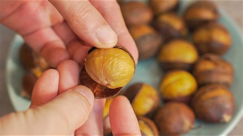 밤 찌는법 🌰 밤껍질 쉽게 까는 방법 밤 알맹이만 쏙 빠지게 하는 방법 따라해보세요 Youtube