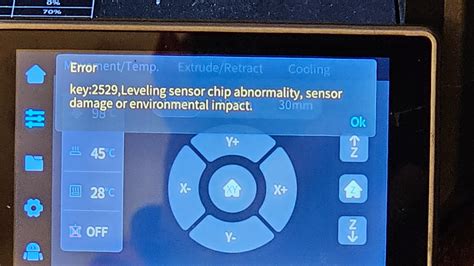 Leveling sensor chip abnormality, sensor damage or environmental impact - Creality Flagship K1 ...