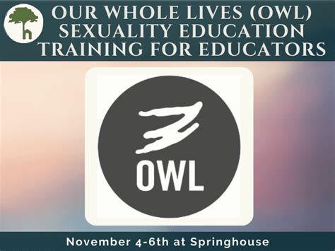Our Whole Lives Sexuality Education Training For Educators Springhouse