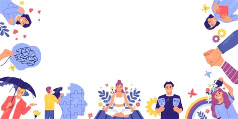 Premium Vector Mental Health Background In Flat Style