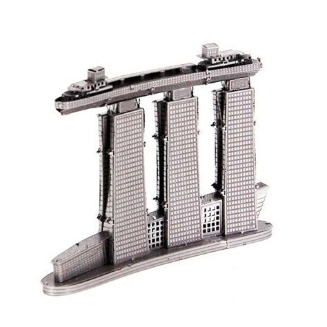 3 Pcs 3d 금속 조립 모델 세계 건물 Diy 퍼즐 장난감 스타일 골든 샌즈 호텔