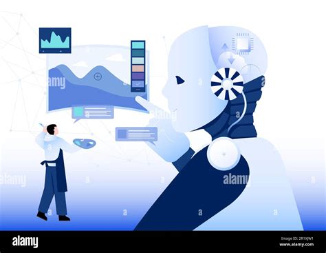 Ai Artificial Intelligence Robot Generating Drawing Pictures And