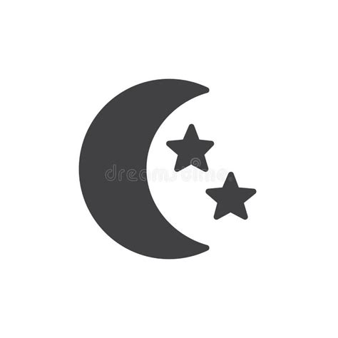 Icono De La Luna Y De Las Estrellas Ilustración Del Vector