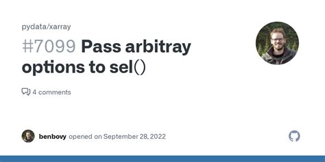 Pass Arbitray Options To Sel Issue 7099 Pydata Xarray GitHub