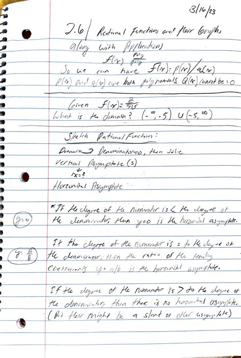 Rational Functions And Their Graphs With Application And Example Problems MATH Studocu