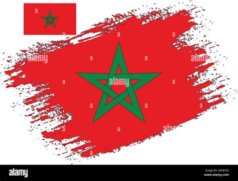 Brush Design Moroco Flag Vector Stock Vector Image And Art Alamy
