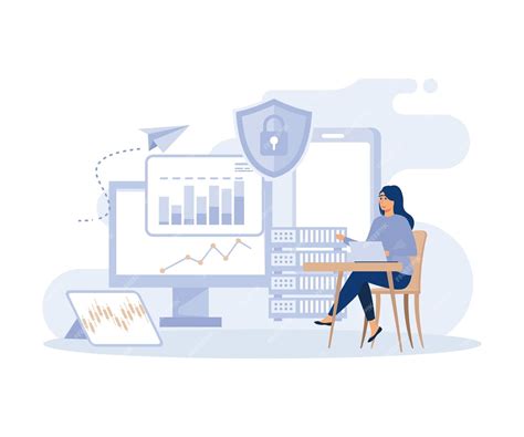 Premium Vector Hacker Attack Concept Database Security Phishing