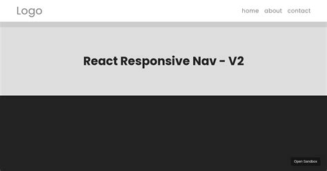 React Responsive Nav V Codesandbox React Responsive Nav V Codesandbox