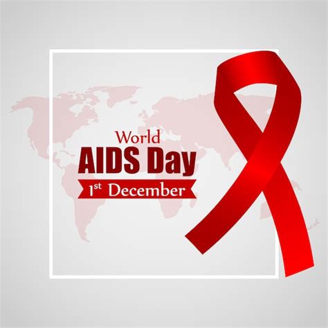 Ilustração Vetorial Para O Dia Mundial Da Aids Vetor Premium