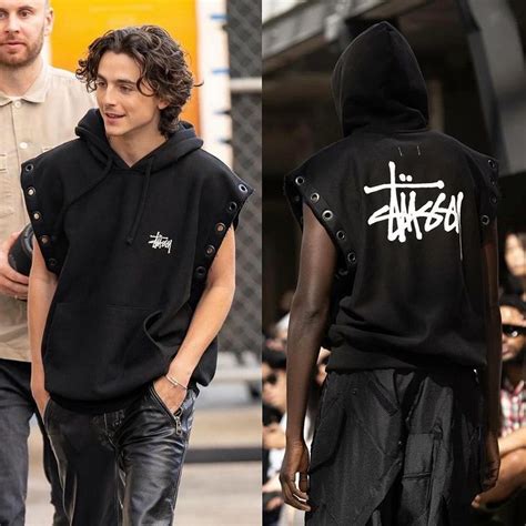 티모시가 입었던 민소매 스투시 후디 출시 👀 데패뉴 남성 셀럽