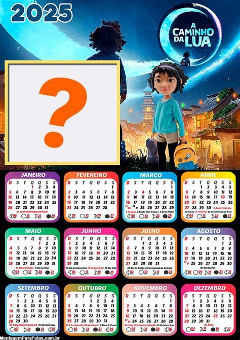 Calendário 2025 Colagem De Foto