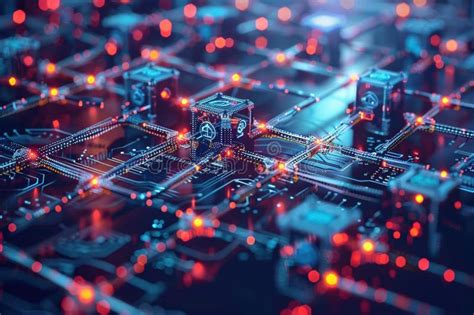 Graphic Of Blockchain Concept With Secure Digital Ledger And