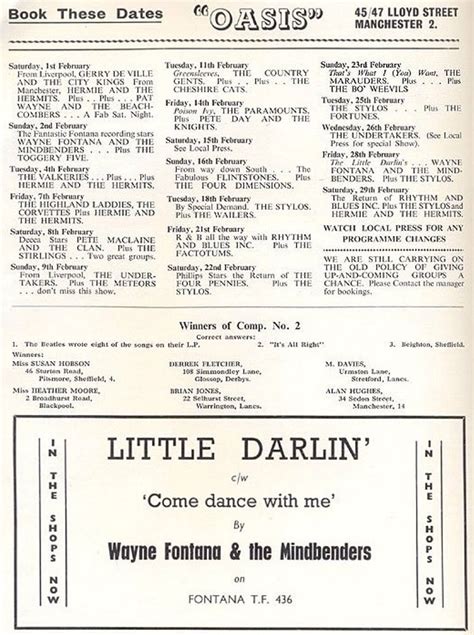 February 7 1964 Oasis Club Manchester Eng Concerts Wiki Fandom