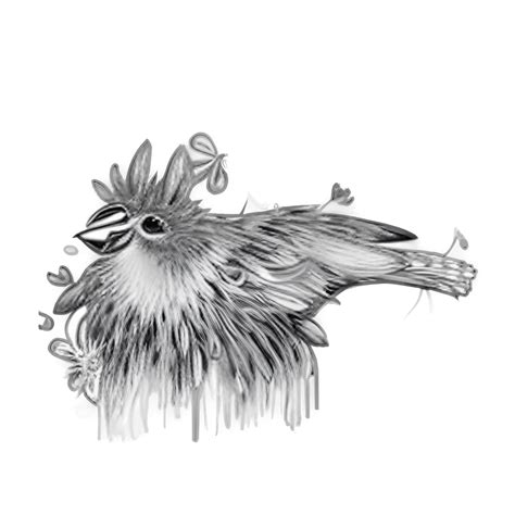 Shabby Chic Doodle Bird Singing Music Sheets · Creative Fabrica