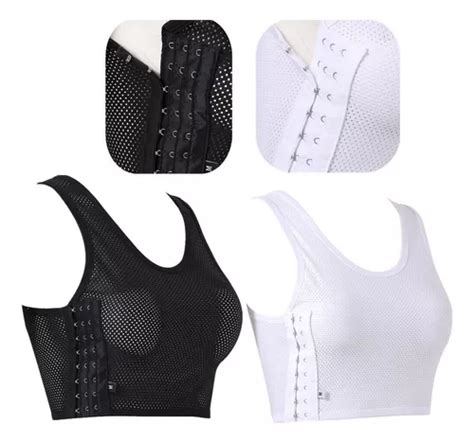 2x Binder Faja De Compresion De Pechos Corset Vendaje Tomboy Cuotas