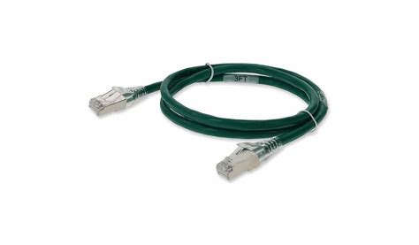 Proline 1ft Green Cat 6 Shielded Pvc Ethernet Cable Snagless Easy Clear