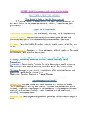 HA Exam Docx NSG Health Assessment Exam Study Guide CULTIVATE A SPIRIT OF INQUIRY The