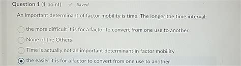 Solved Question 1 1 ﻿point ﻿savedan Important Determinant