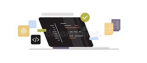 Developing New Software On Laptop And Freelance Developer Programming Coding Development