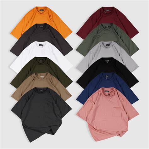 Jual Oversized Kaos Polos Oversize Pocket Cotton Combed 20s Kaos