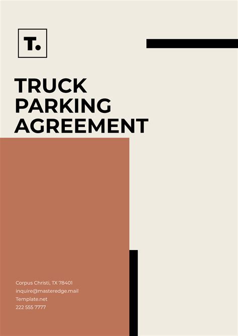 Free Truck Parking Agreement Template To Edit Online
