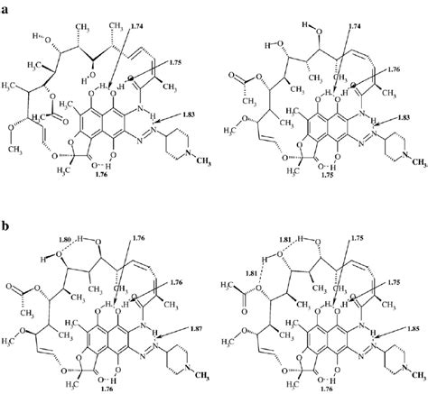 A Rifampicin Conformers Left Rif 1 And Right Rif 2 B Rifampicin Download Scientific