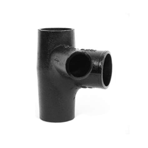 Charlotte Pipe 00364 4 X 2 Cast Iron No Hub Sanitary Tee With 2 45° Sanitary Inlet Above