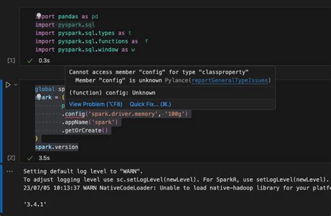 Pyspark Cannot Access Member Config For Type Classproperty · Issue
