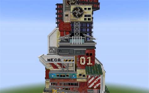 Minecraft Redditor Builds A Cyberpunk Inspired Building In The Game