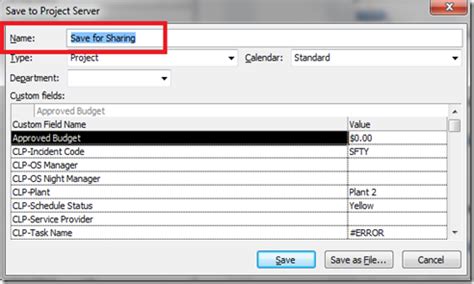 Microsoft Project 2010Save For Sharing Feature Project Management Best Practices Microsoft
