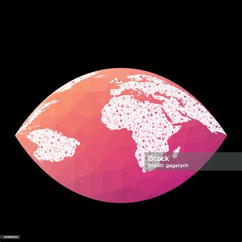 世界網路地圖向量圖形及更多世界地圖圖片 世界地圖 互聯網 低面數建模 Istock
