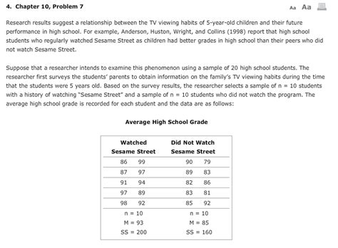 Solved 4 Chapter 10 Problem 7 Aa Aa Research Results