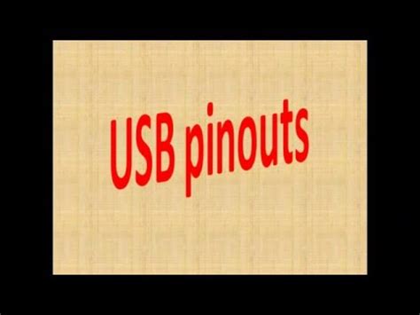 USB Pinouts YouTube