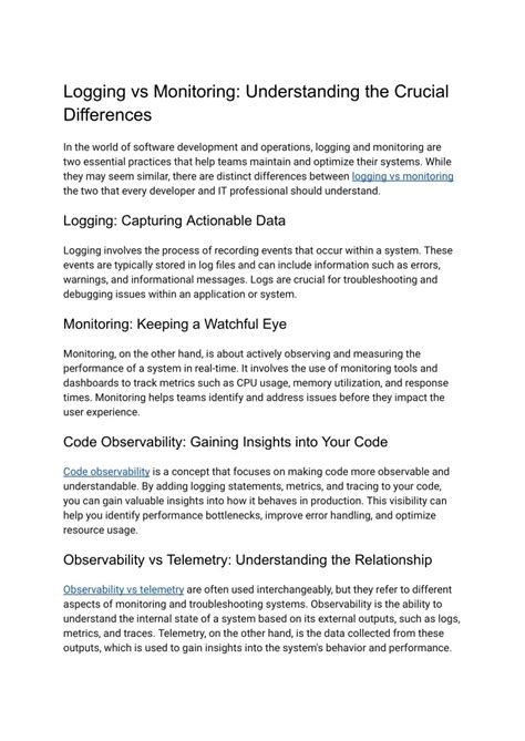 ppt logging vs monitoring understanding the crucial differences