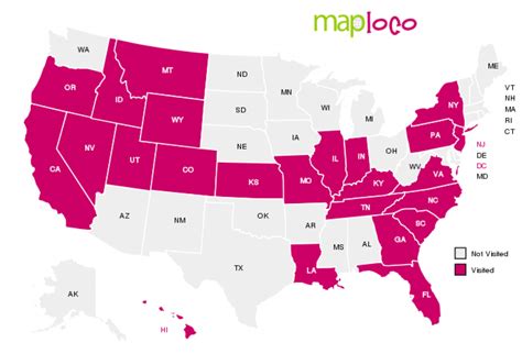 Visited States Map Us State Map States Visited Map United States Map