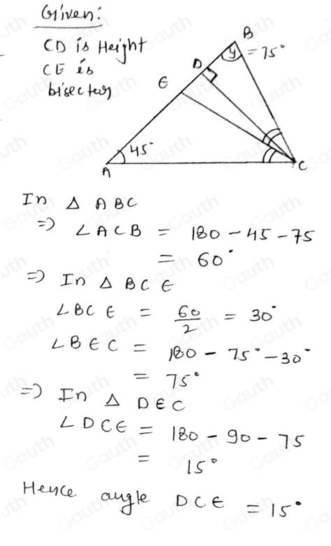 Solved 3 Calculate The Value Of The Angle Dce 1 Point Knowing That