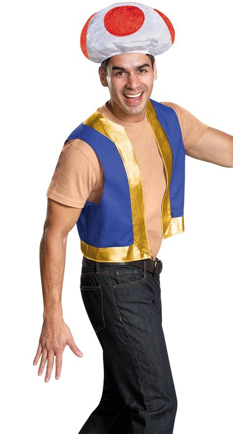 Super Mario Bros Toad Adult Costume Discount Party Supplies