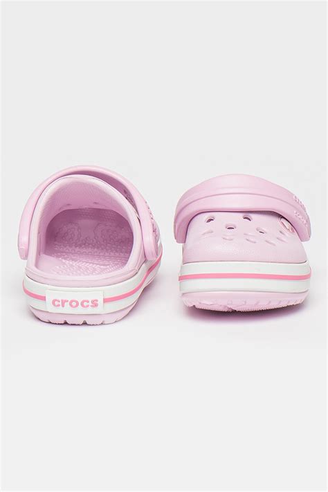 Crocs, Крокс Crocband с отворена пета и контрастни ивици, Пастелнорозов ...