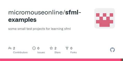Github Micromouseonlinesfml Examples Some Small Test Projects For