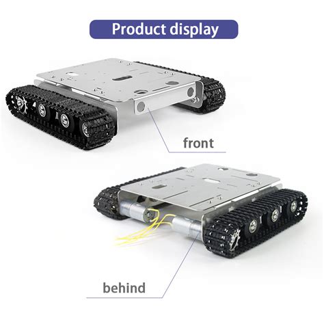 Tracked Robot Chassis Smart Car Platform Stainless Steel Chassis With