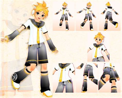 【mmd】レンくんv4x他【モデル配布】 あさぬ さんのイラスト ニコニコ静画 イラスト