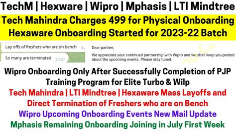 Wipro Onboarding In Q3 After Pjp Training Mncs Again Started Mass