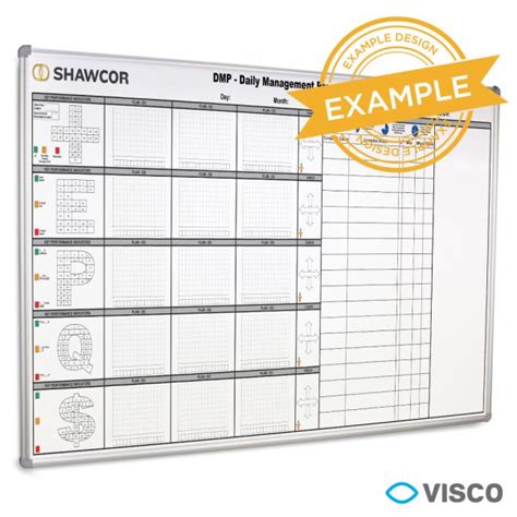 Printed Sqcdp Visual Management Board Shawcor Visco