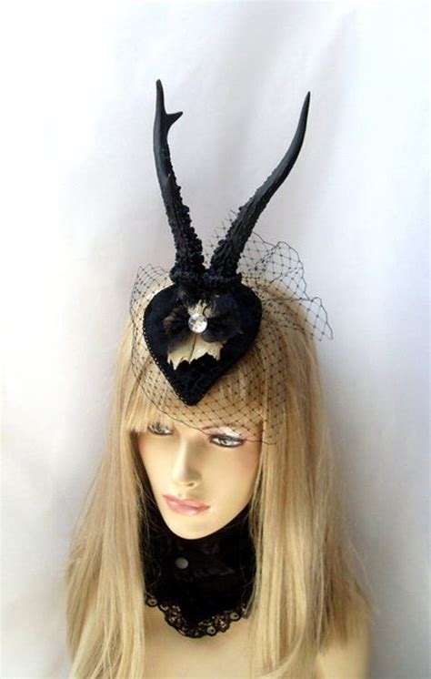 Deer Horn Headpiece Antler Headpiece Antler Headdress Gothic Black