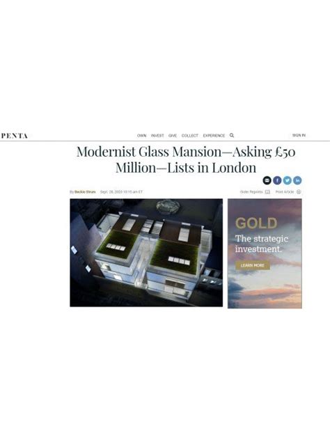 Barrons Modernist Glass Mansion—asking £50 Million—lists In London