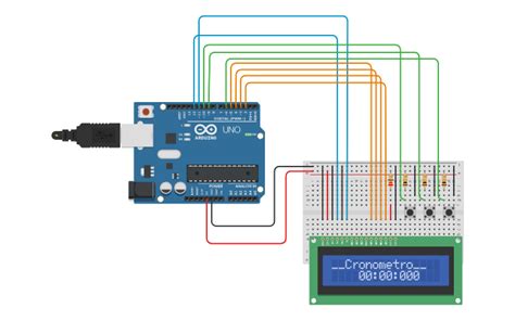 Circuit Design Cronometro Tinkercad