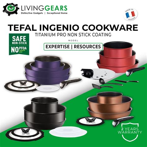 Tefal Ingenio Performance 8pcs / 3pcs - IH Red/Ingenio Expertise Blue ...