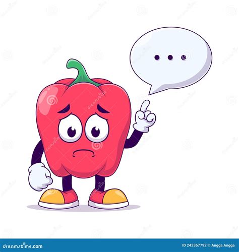Mascote De Pimenta Vermelha Infeliz Ilustração Do Vetor Ilustração De